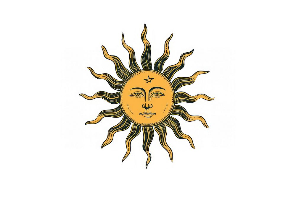 Vintage sun illustration with face | Free Photo Illustration - rawpixel