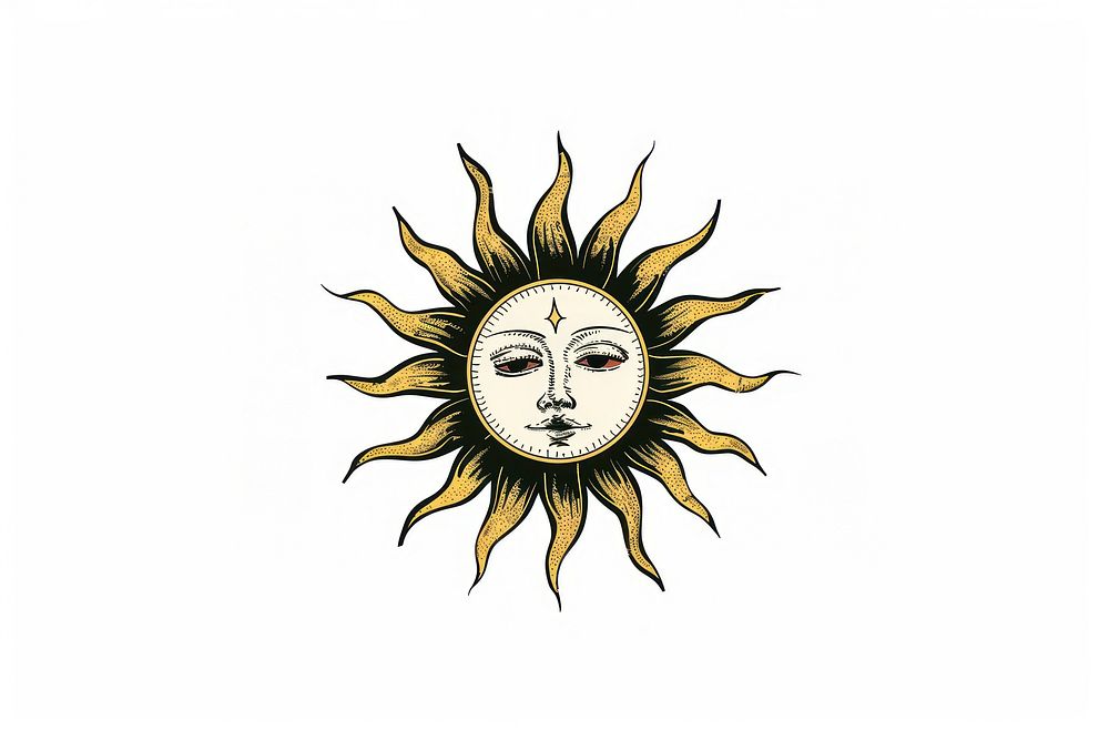 Vintage sun face illustration | Free Photo Illustration - rawpixel