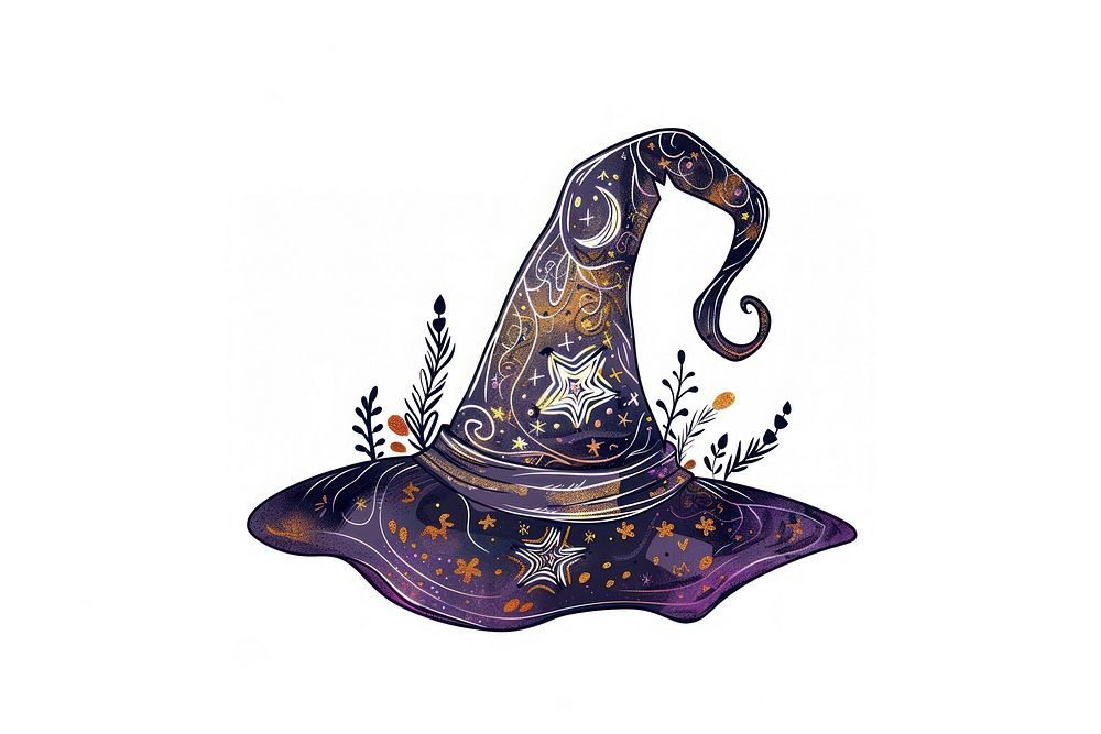 Whimsical, ornate, magical witch hat | Free Photo Illustration - rawpixel