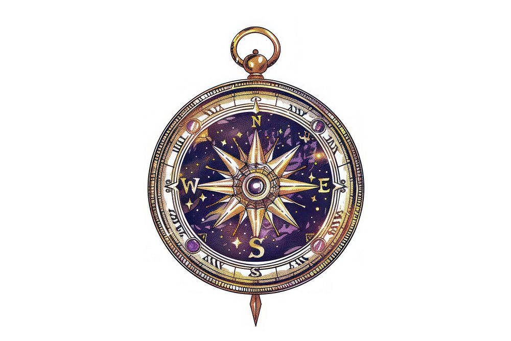 Vintage compass with starry background | Free Photo Illustration - rawpixel