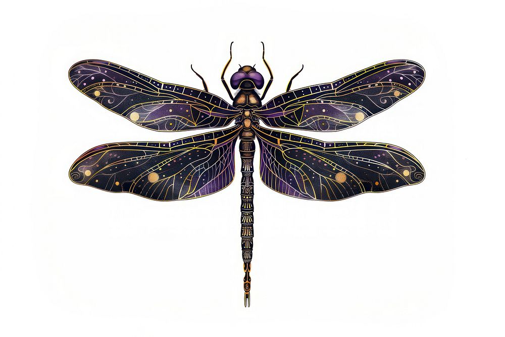 Intricate geometric dragonfly illustration | Free Photo Illustration ...