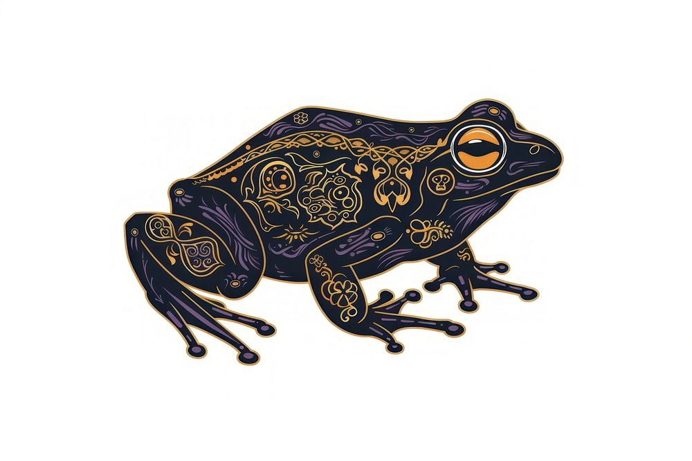 Intricate ornamental frog illustration | Free Photo Illustration - rawpixel