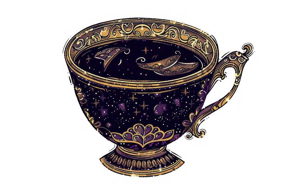 Celestial tea cup illustration | Free Photo Illustration - rawpixel
