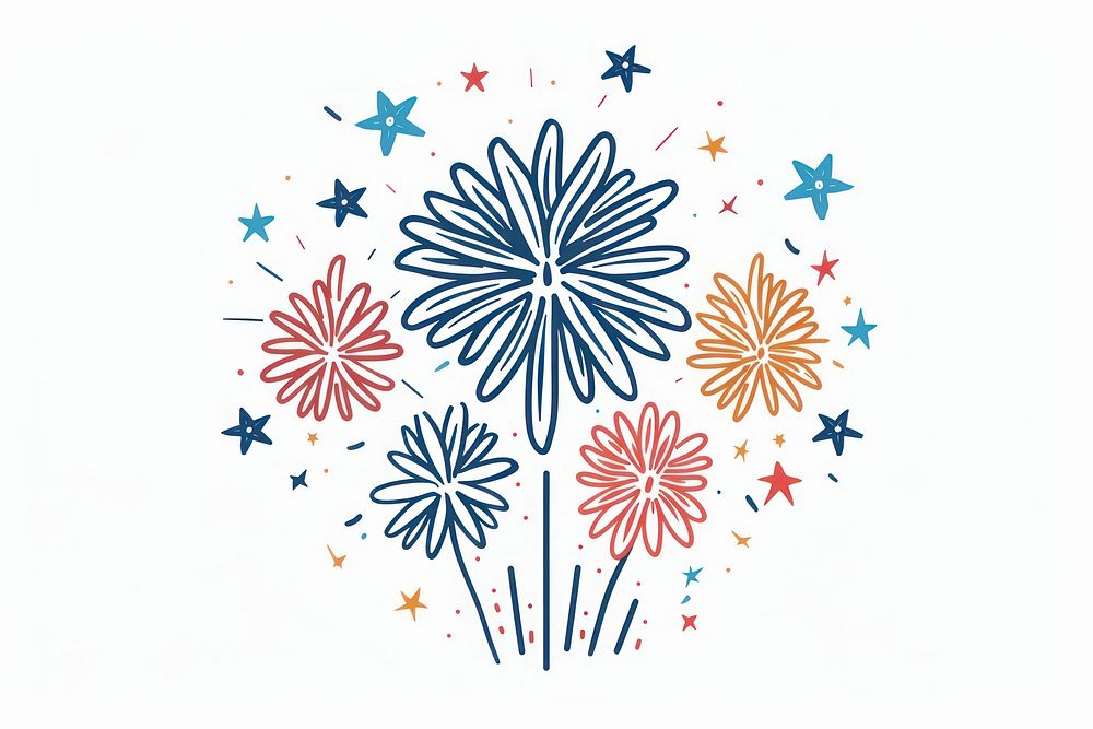 Drawing fireworks art graphics pattern. | Free Photo Illustration ...
