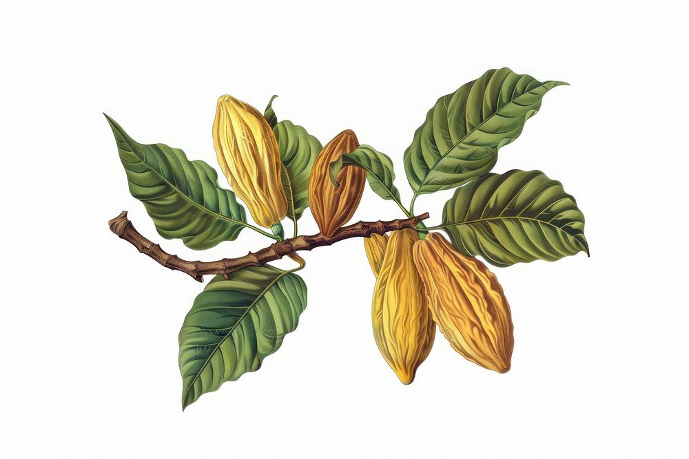 Cacao pods botanical illustration art | Free Photo Illustration - rawpixel