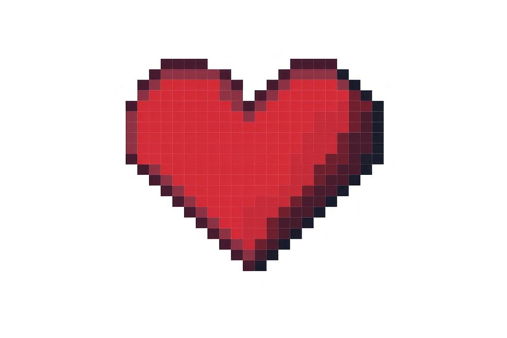 Pixelated red heart illustration | Free Photo Illustration - rawpixel