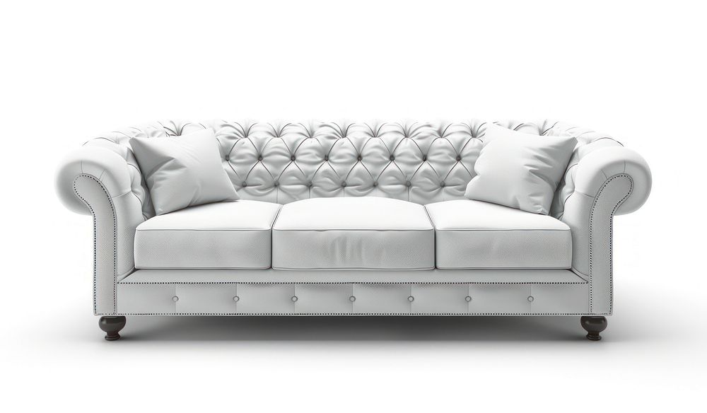 Elegant white tufted sofa | Free Photo - rawpixel