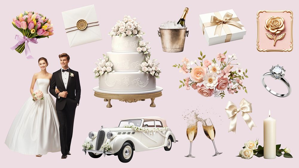 Wedding ceremony element set | Free Photo - rawpixel