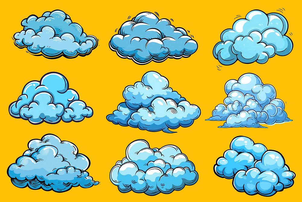 hand draw blue cloud design | Free Photo - rawpixel