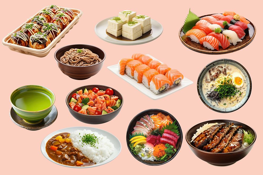 Japanese food design element set | Free Photo - rawpixel