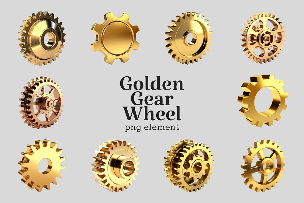 3D gear wheel element set | Free Photo - rawpixel