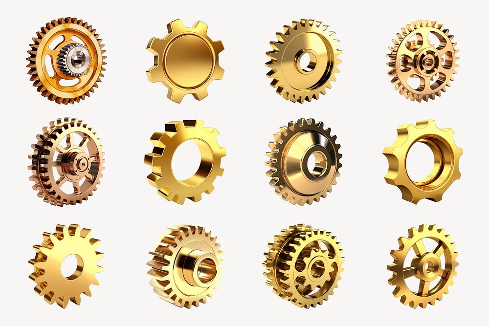 3D gear wheel element set | Free Photo - rawpixel
