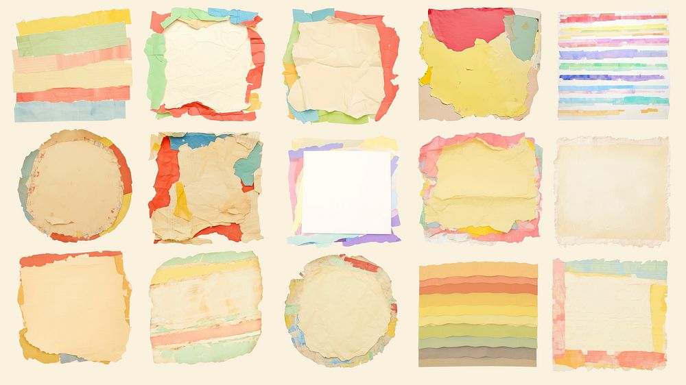 colorful ripped paper design element | Free Photo - rawpixel