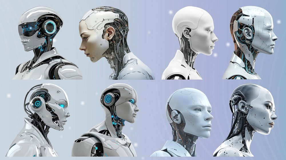 Humanoid robot design element set | Free Photo - rawpixel
