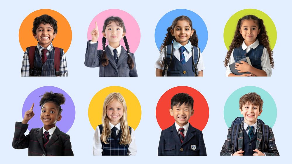 Diverse elementary school student element | Free Photo - rawpixel