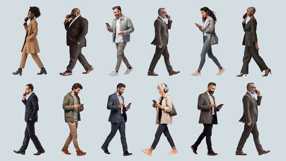 Diverse people using phones element | Free Photo - rawpixel