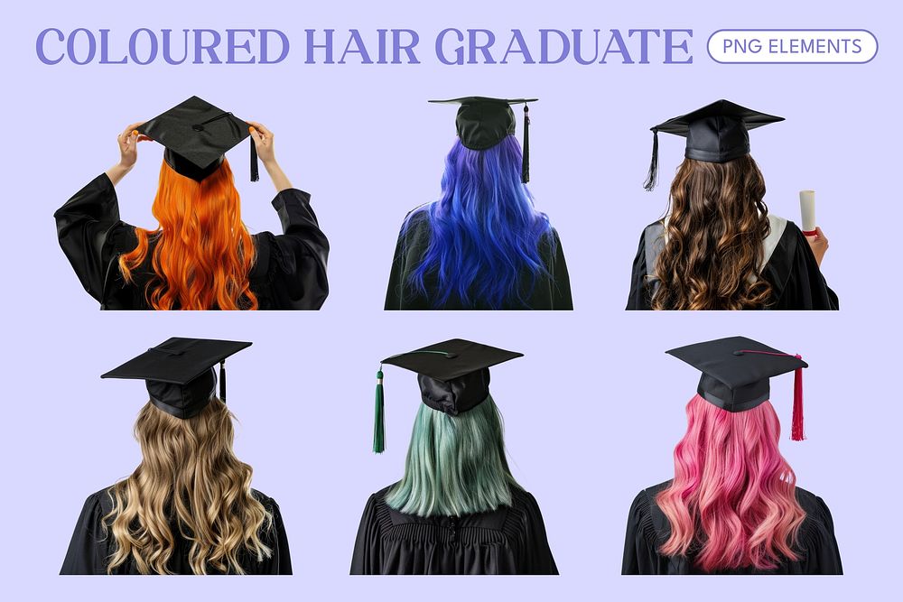 Coloured hair graduate female student | Free Photo - rawpixel