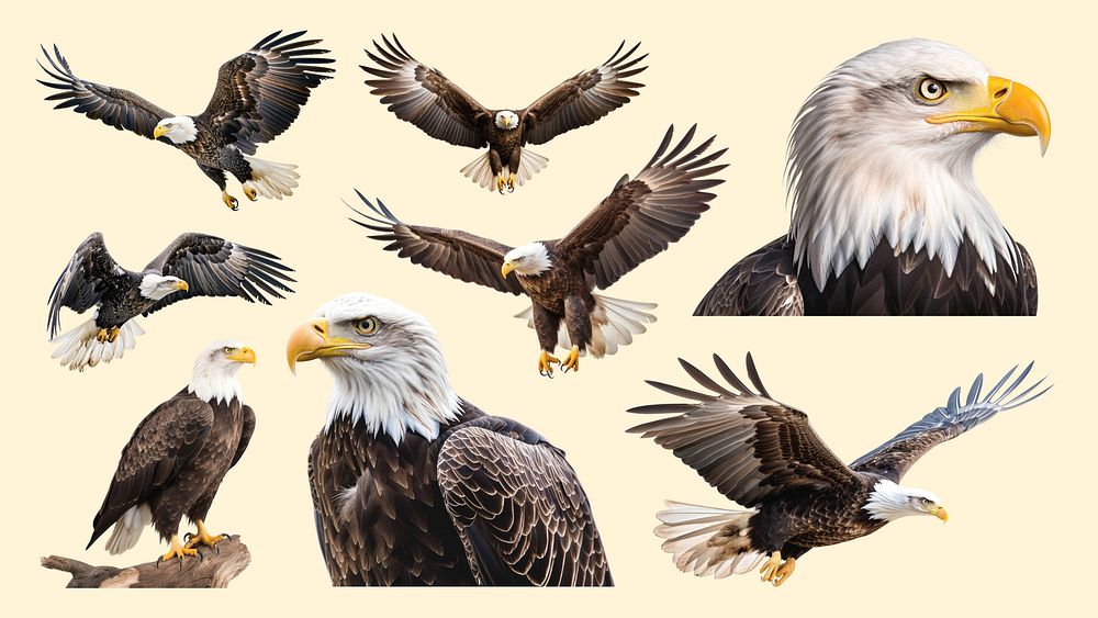 Eagle bird element set | Free Photo - rawpixel