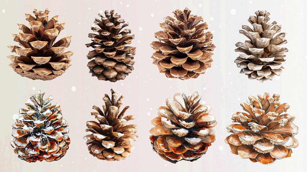 Winter pine cone design element | Free Photo - rawpixel