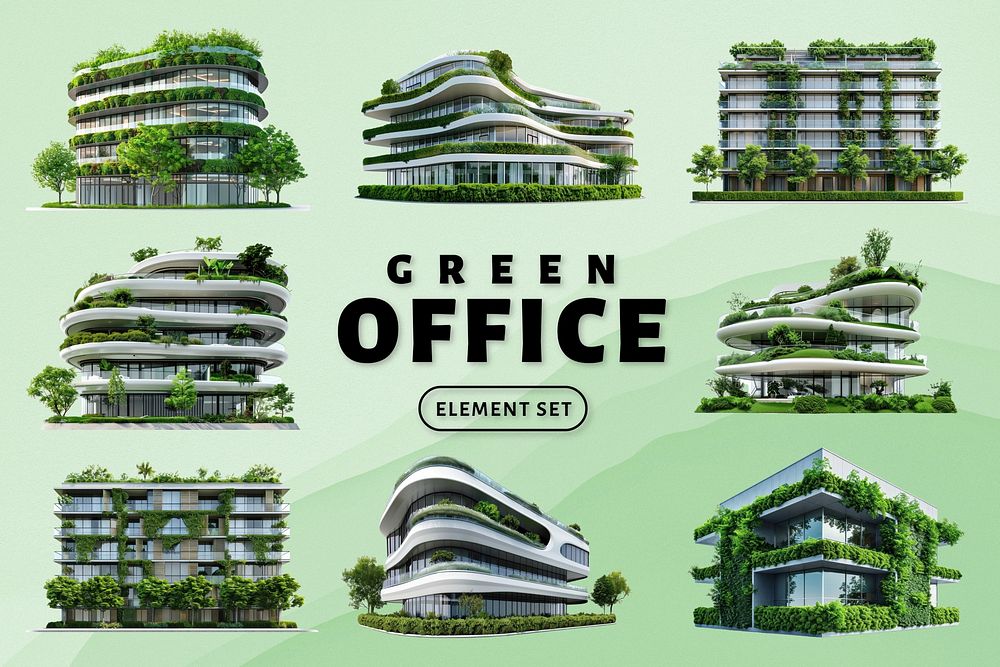 Green modern office design element | Free Photo - rawpixel