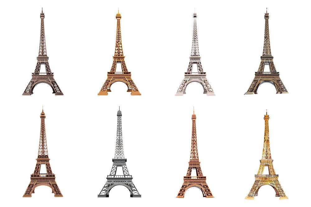 Eiffel Tower design element set | Free Photo - rawpixel
