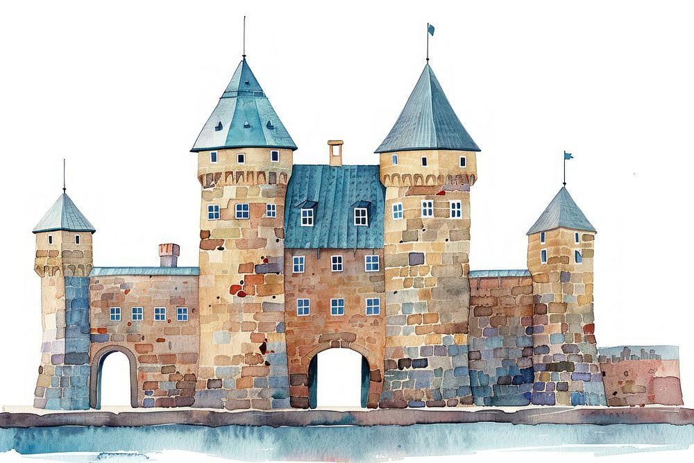 Charming medieval castle illustration | Free Photo Illustration - rawpixel