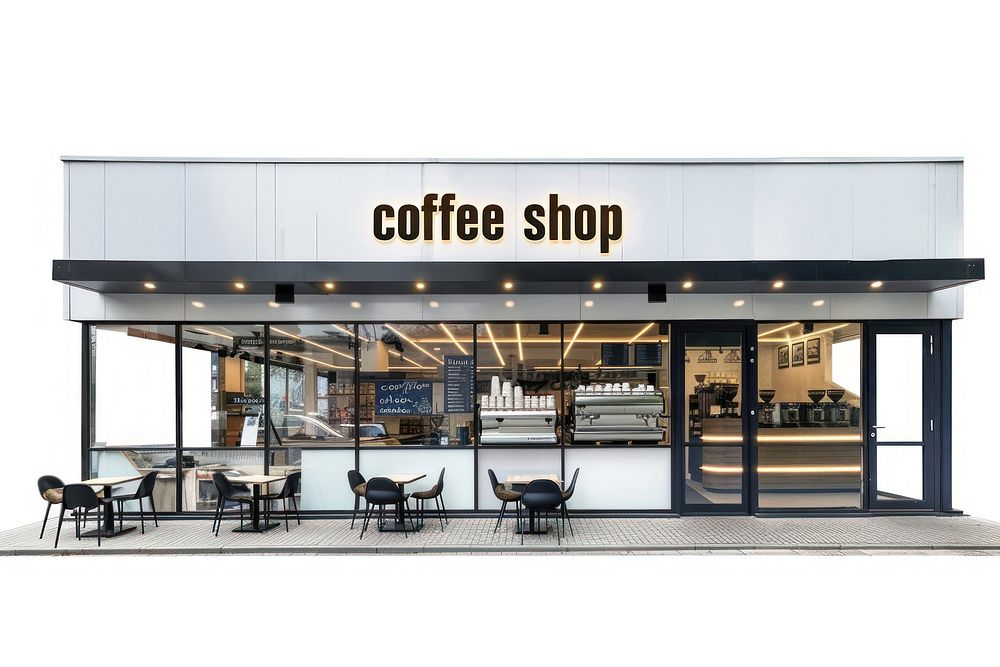 Modern coffee shop exterior view | Free Photo - rawpixel