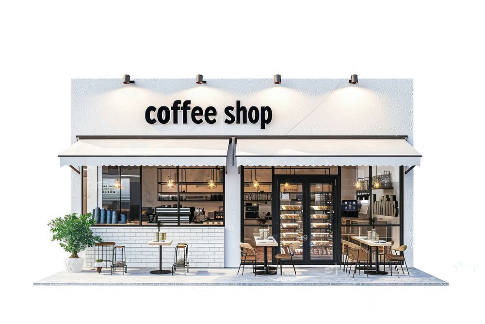 Charming modern coffee shop exterior | Free Photo - rawpixel