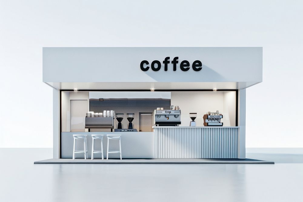 Modern minimalist coffee shop design | Free Photo - rawpixel