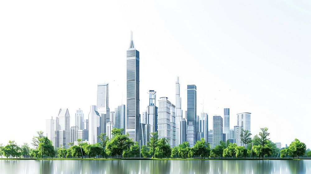 Modern urban skyline with greenery | Premium Photo - rawpixel