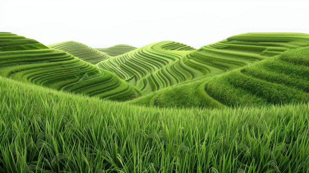 Hilly rice paddy countryside vegetation | Free Photo - rawpixel