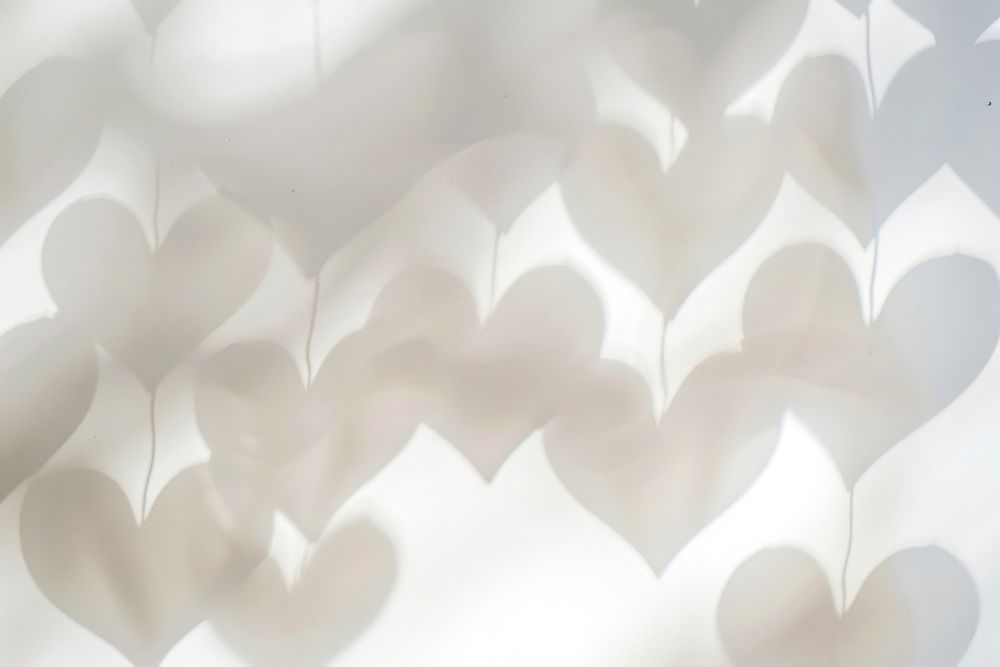 Romantic white heart shadows background | Free Photo - rawpixel