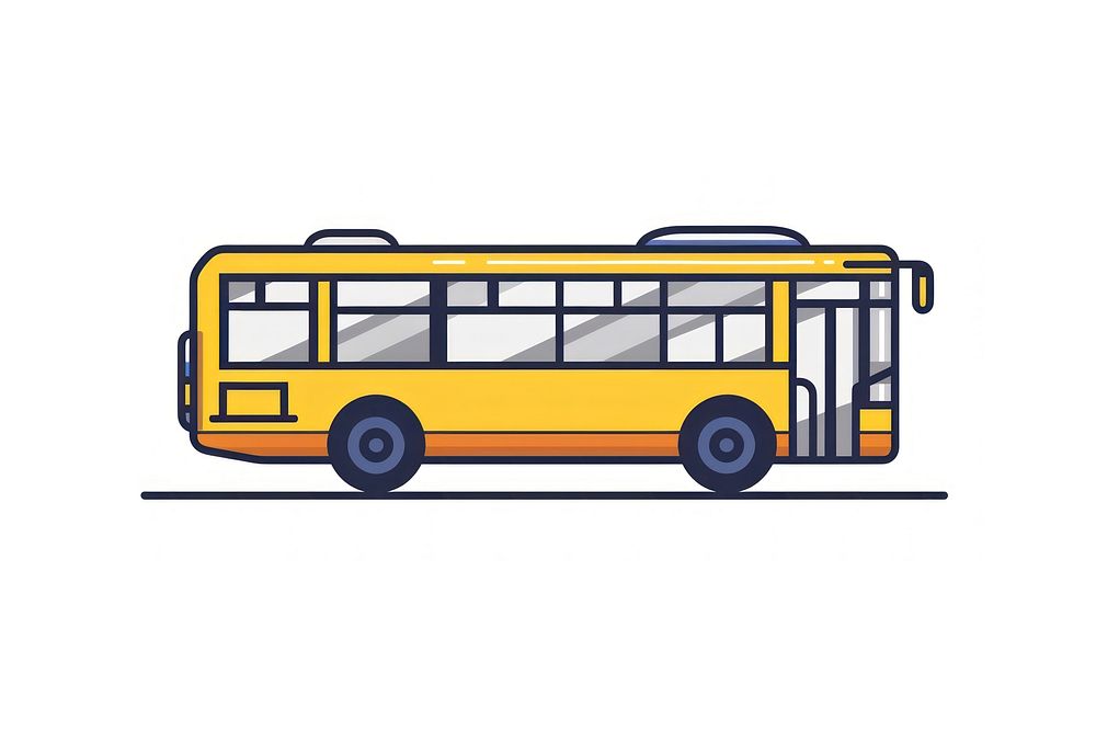 Yellow bus vector illustration | Free Photo Illustration - rawpixel