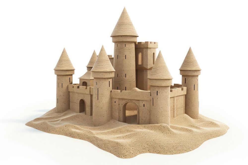 Detailed sandcastle with multiple towers. | Free Photo - rawpixel