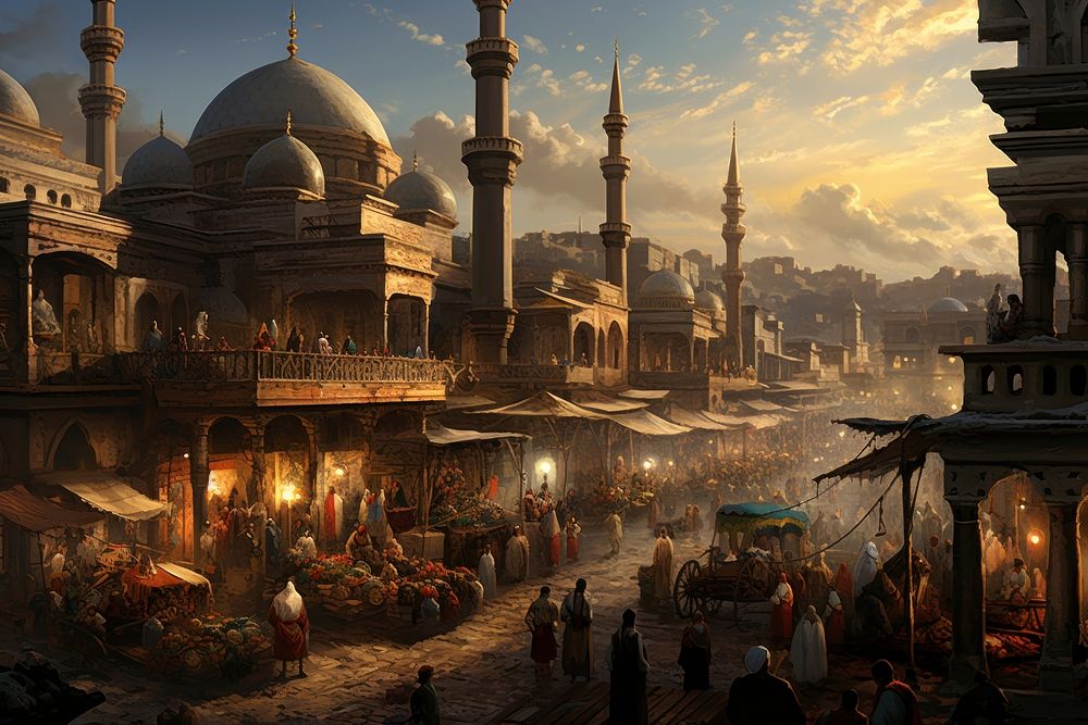 Historic bustling Middle Eastern market | Free Photo - rawpixel