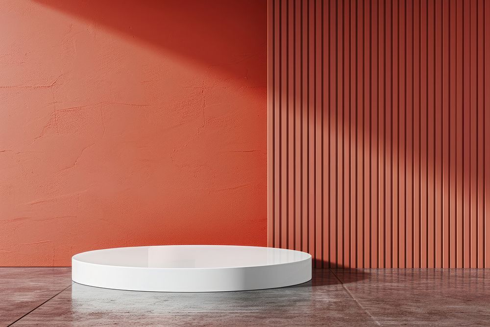 Minimalist red room podium display | Free Photo - rawpixel