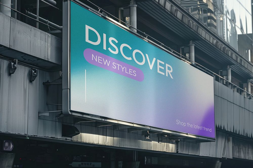 Discover new styles billboard | Premium Photo - rawpixel
