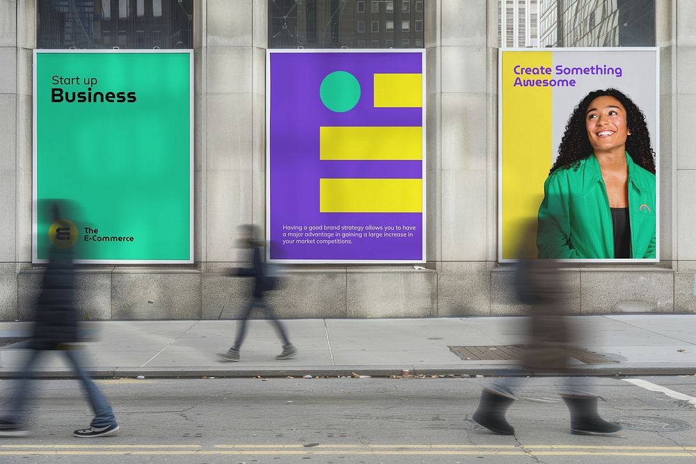 Vibrant business marketing posters | Premium Photo - rawpixel