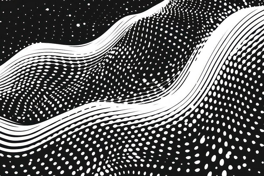 Abstract wavy dotted pattern | Free Photo Illustration - rawpixel