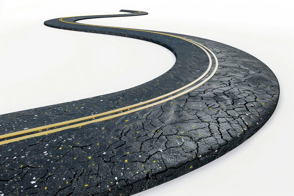 Curved cracked road abstract art | Free Photo - rawpixel