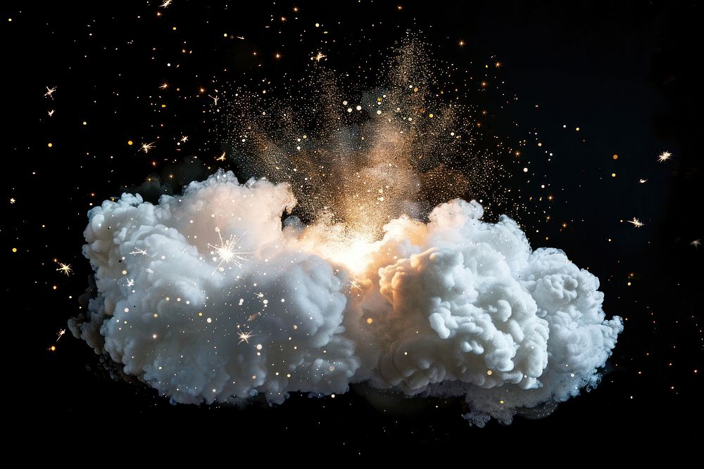 Explosive cloud with sparkling stars | Free Photo - rawpixel