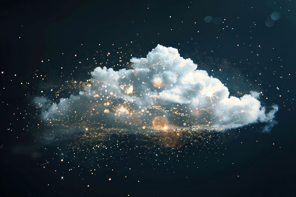 Ethereal cloud with sparkling particles | Premium Photo - rawpixel