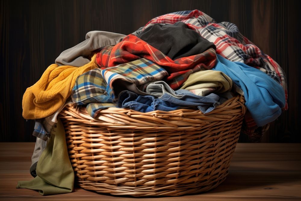 Colorful laundry basket clothes | Free Photo - rawpixel