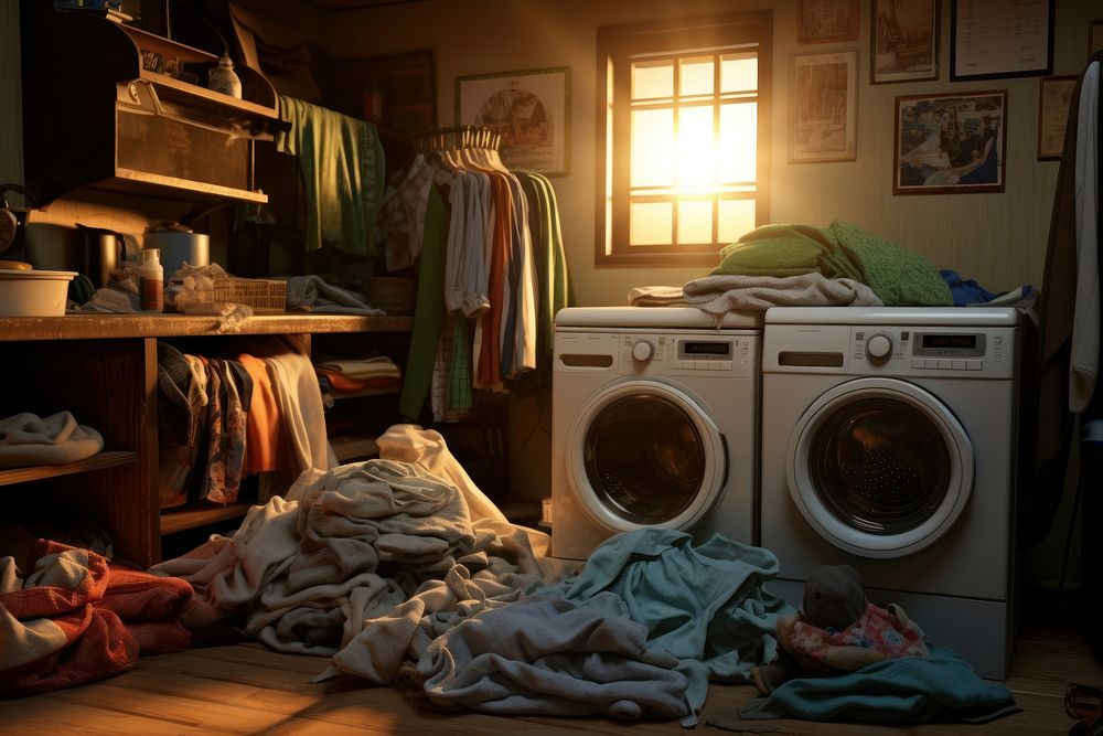Messy laundry room sunlight | Free Photo - rawpixel
