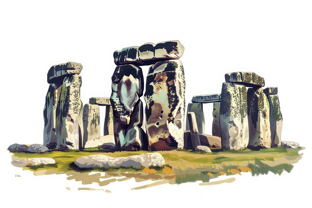 Ancient stone monument illustration | Free Photo Illustration - rawpixel