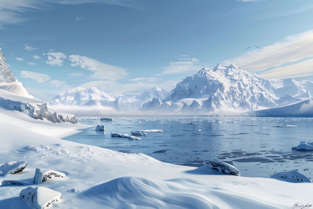 Pristine Arctic winter landscape scene | Free Photo - rawpixel