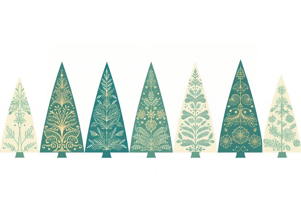 Decorative holiday tree pattern | Free Photo Illustration - rawpixel