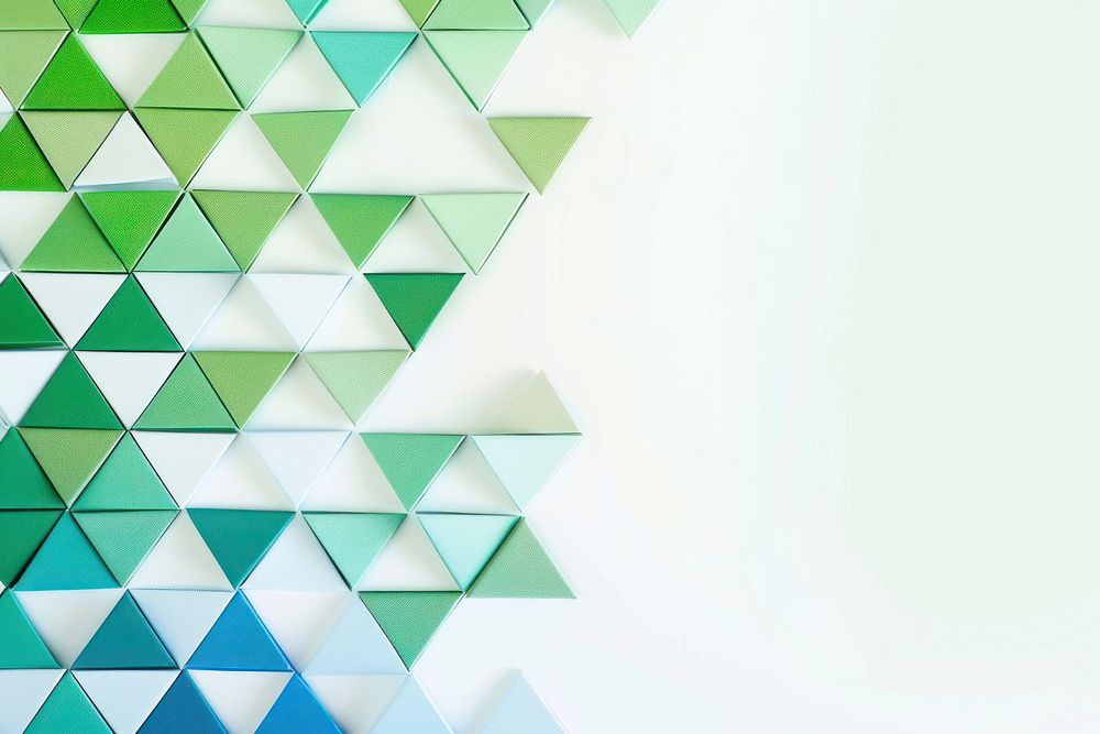 Geometric green triangle pattern | Free Photo Illustration - rawpixel
