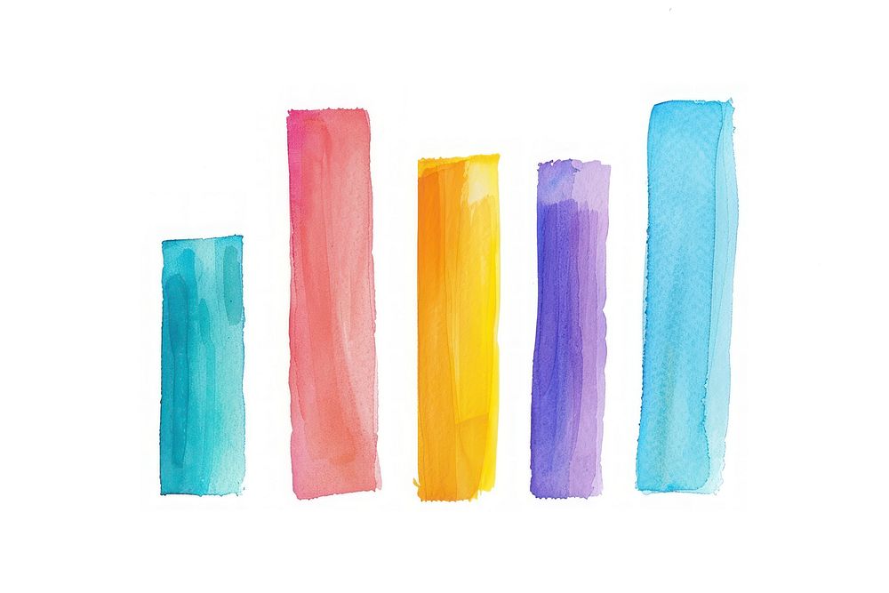 Colorful watercolor bar chart illustration | Free Photo Illustration ...