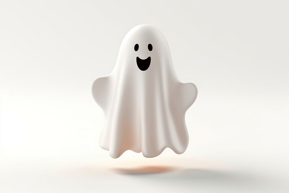 Cute ghost with happy expression | Free Photo Illustration - rawpixel